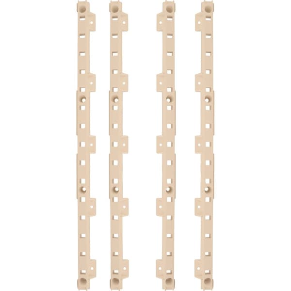 Hardware Resources 4-quick Tray Pilasters 1-1/4" With 8 Hook Dowels & 8 Screws Finish: Beige ...